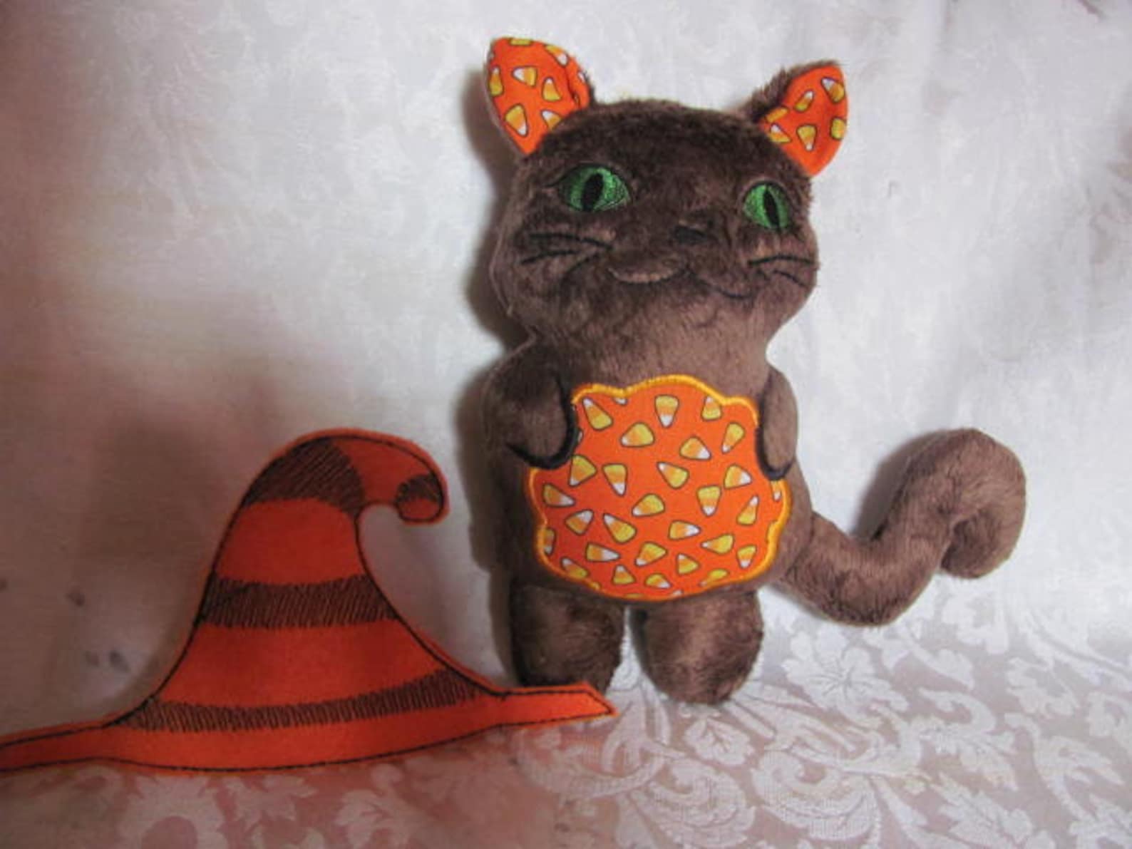 Halloween Kitty Stuffed Animal Candy Corn Cat Kitty Cat - Etsy