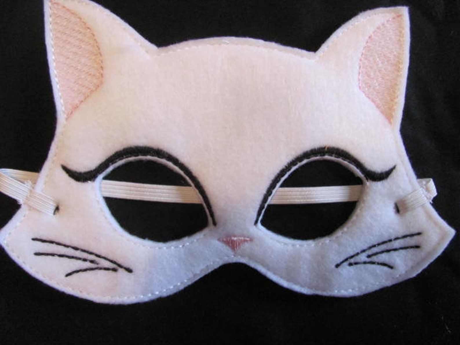 White Kitty Cat Party Masks Kitty Cat Photo Prop Felt Mask | Etsy