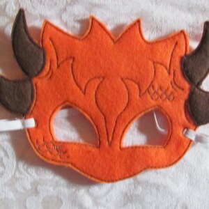 Dragon Party Masks- Dragon Photo Prop- Orange Dragon Felt Mask ...
