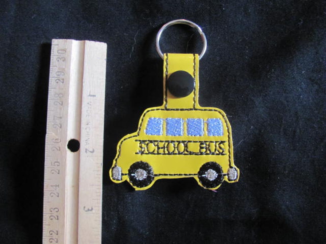 School Bus Key Fob Bus Key Fob School Bus Bag Tag School - Etsy