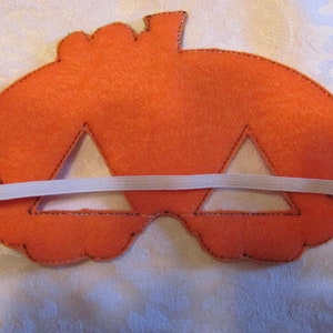 Jack O Lantern Felt Party Mask - Pumpkin Photo Prop - 2 Sizes - Jack O ...