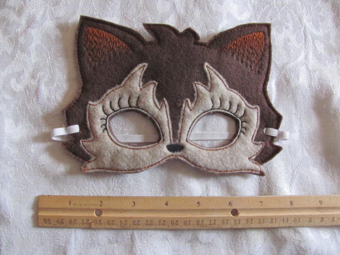 Girl Wolf Felt Party Mask - Wolf Photo Prop - Girl Wolf Party Favor ...