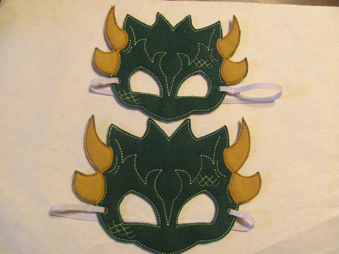 Dragon Party Masks- Dragon Photo Prop - Dragon Felt Mask - Dragon ...