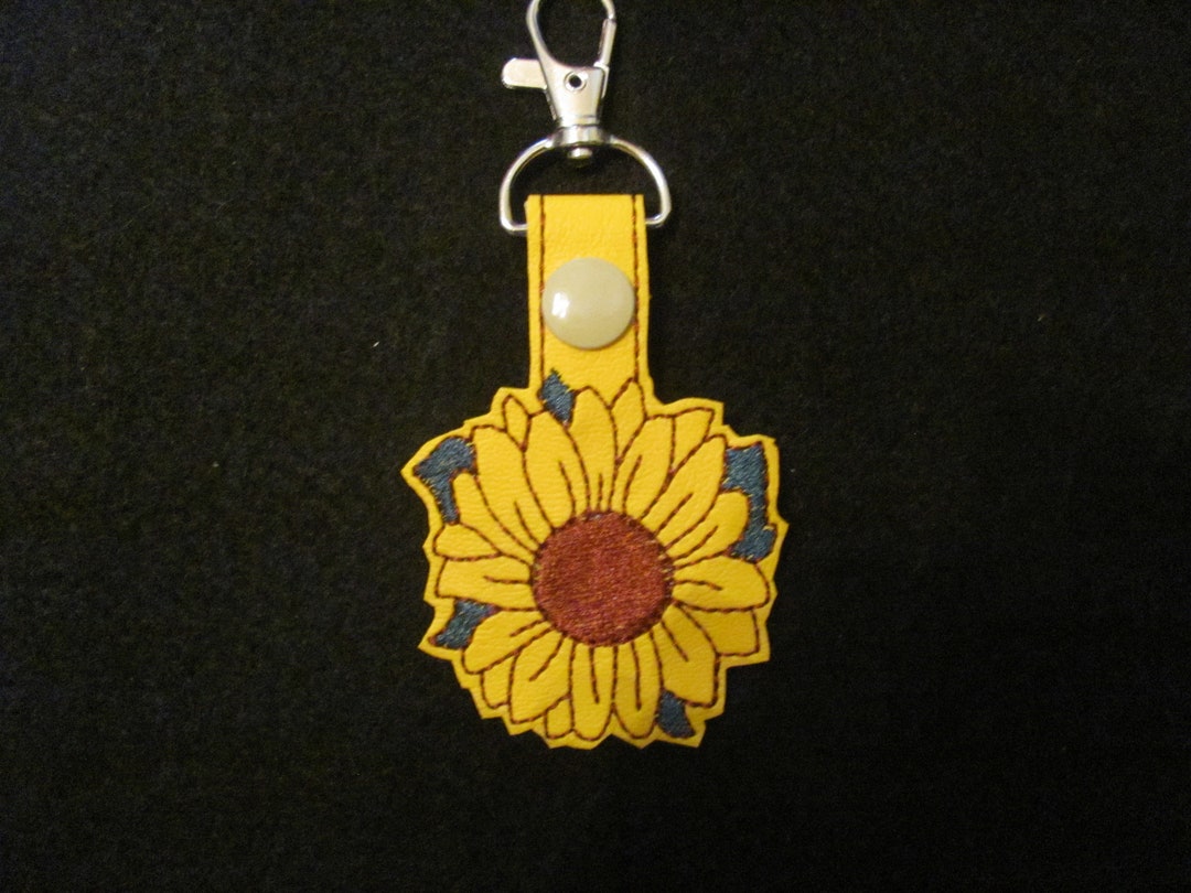 Quarter Key Chain, Sunflower Keychain, Sunflower Quarter Holder ...