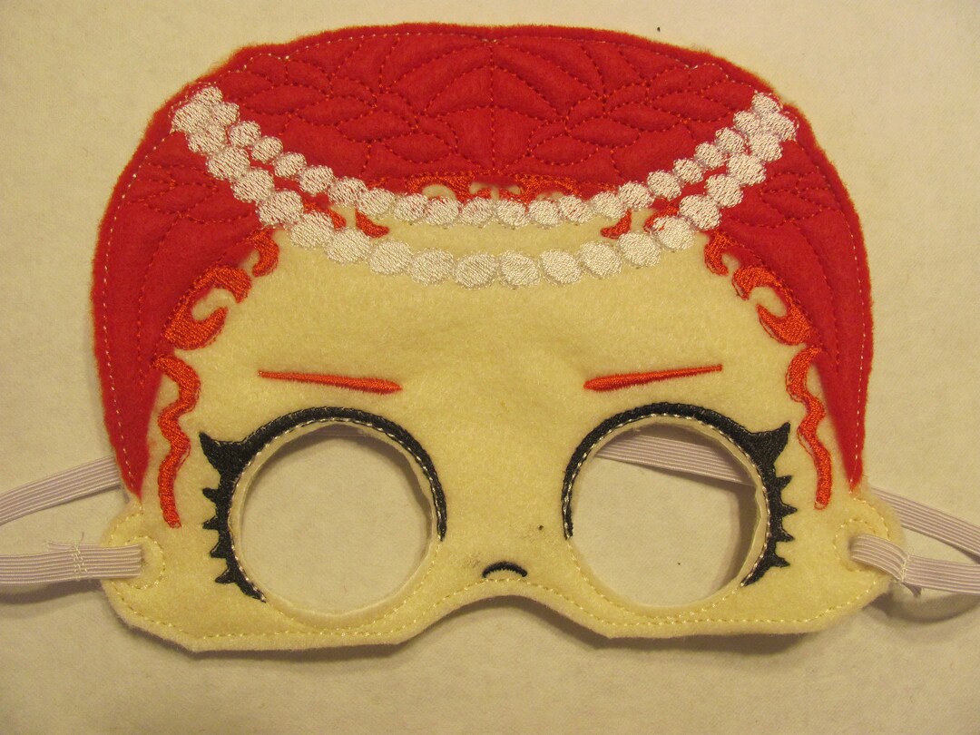Mermaid Princess Party Mask -red Hair Mermaid Photo Prop - Mermaid ...