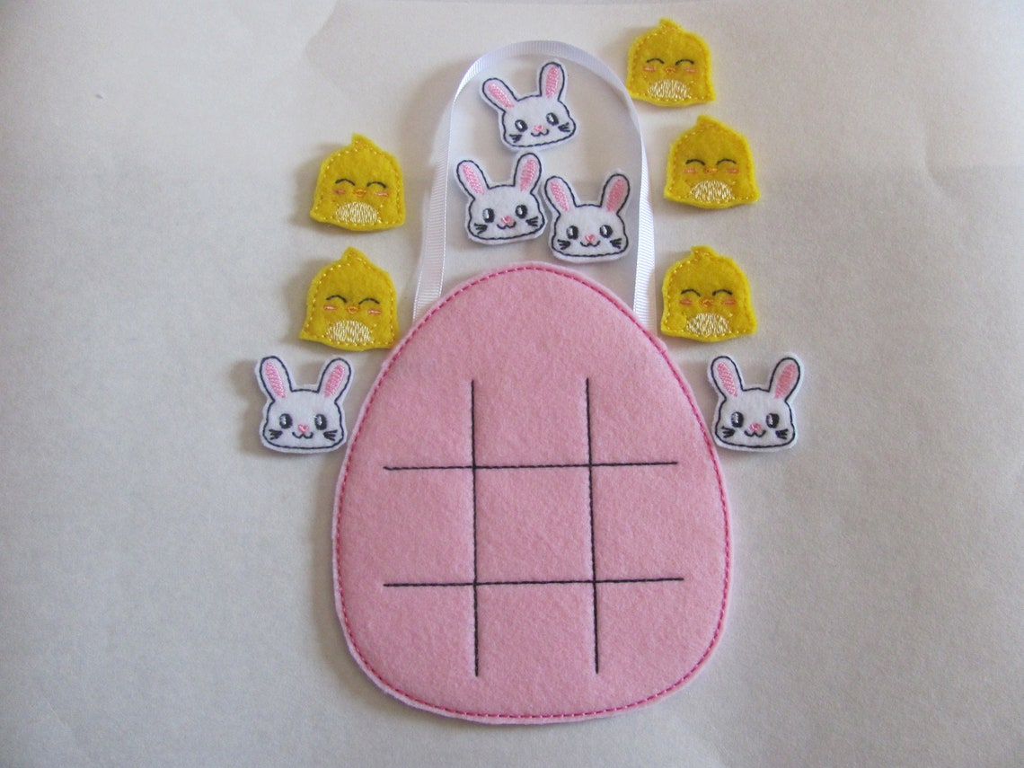 Tic Tac Toe Game Easter Tic Tac Toe Take Along Game | Etsy
