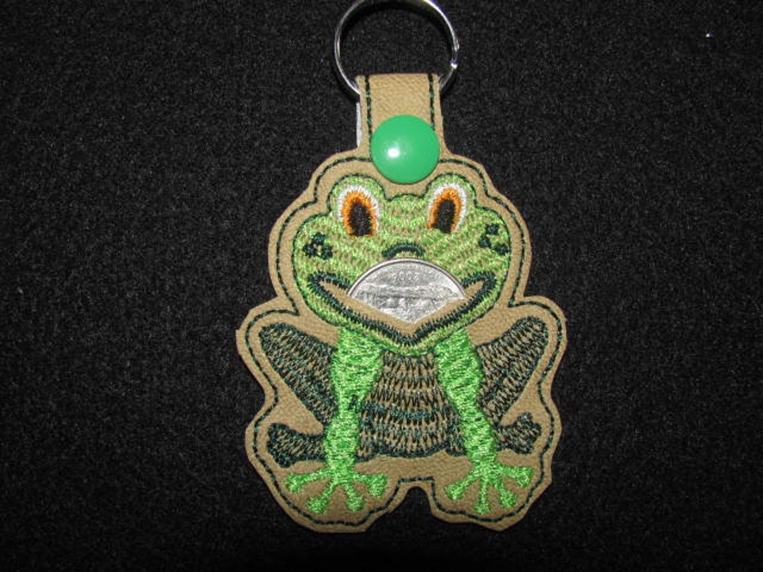 Quarterholder Key Chain, Frog Keychain, Frog Quarter Holder ...