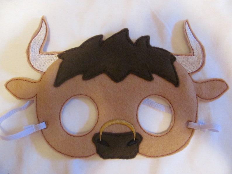 Bull Felt Party Mask 2 Sizes Bull Photo Prop Bull Party - Etsy