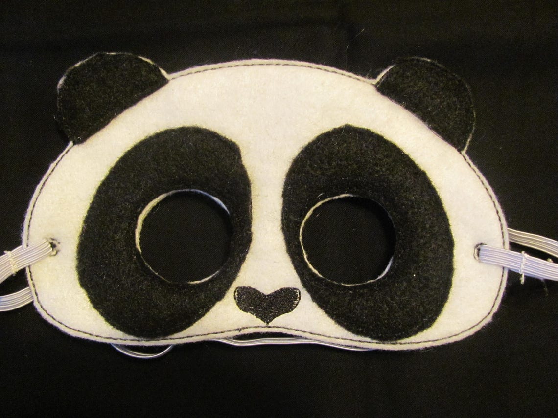 Panda Bear Party Masks- Panda Bear Photo Prop - Felt Mask - Pretend ...