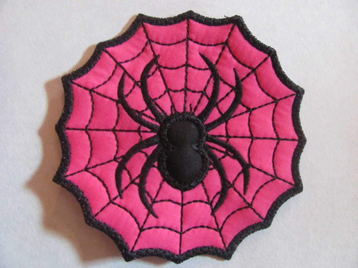 Spider Coaster Set Pink Spider Coaster Set Spider Web - Etsy