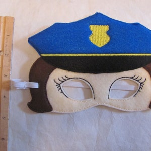 Female Police Officer Party Mask - Girl Police Officer Photo Prop ...