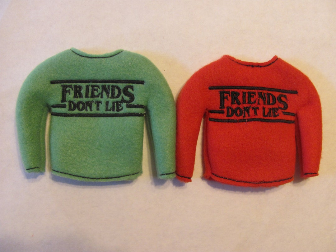 Elf Sweater - Elf Shirt - Friends Don't Lie Elf Sweater - Doll Sweater ...