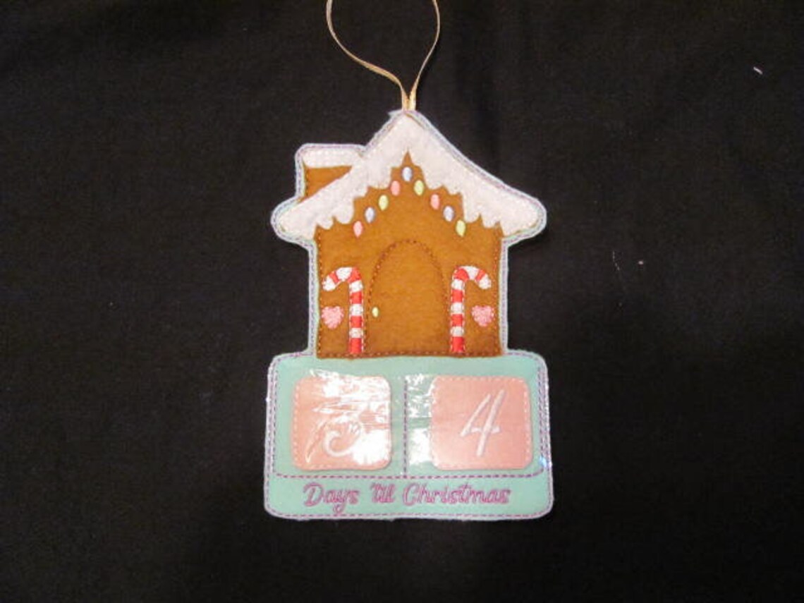 Gingerbread House Christmas Countdown Count Down To Christmas | Etsy