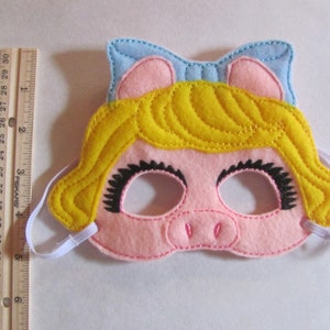 Pig Felt Party Mask -girl Pig Photo Prop - Pig Party Favor - Pig for ...