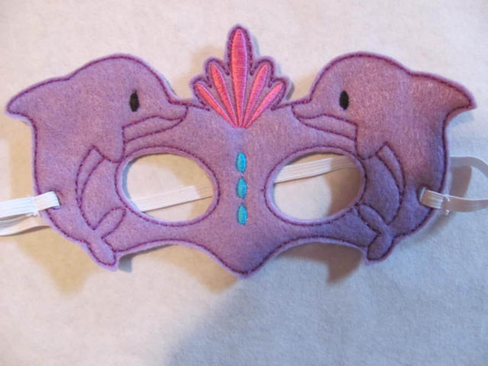 Dolphin Party Masks Dolphin Photo Prop Purple Dolphin Felt - Etsy