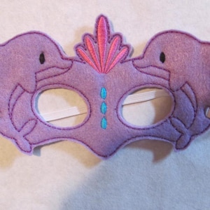 Dolphin Party Masks- Dolphin Photo Prop - Purple Dolphin Felt Mask ...
