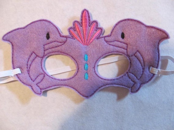 Dolphin Party Masks Dolphin Photo Prop Purple Dolphin Felt | Etsy
