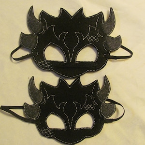 Black Dragon Party Masks- Dragon Photo Prop - Black Dragon Felt Mask ...