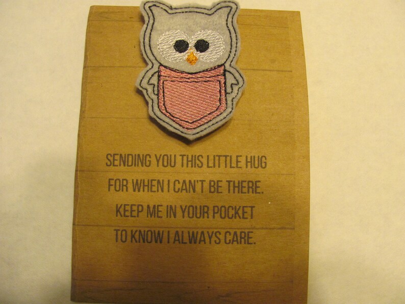 Owl Pocket Hug With Card - Owl Pocket Hug - Owl Hug Card - Owl Gift ...
