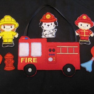 Fire Fighters Finger Puppet Set - Fire Truck Quiet Time Set - Fire ...