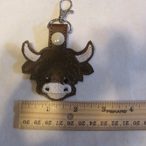 Highland Cow Key Chain - Highland Cow Keyring- Highland Cow Keyfob ...