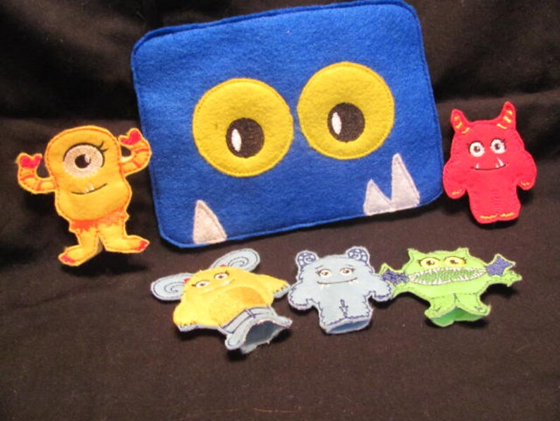 Little Monsters Finger Puppet Set Monsters Finger Puppet Set - Etsy