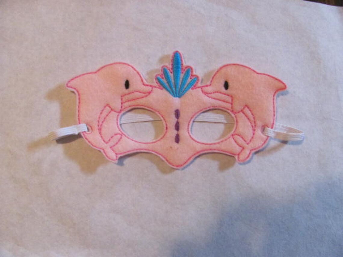 Dolphin Party Masks- Dolphin Photo Prop - Pink Dolphin Felt Mask ...