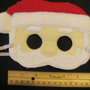 Santa Party Mask - 2 Sizes - Santa Photo Prop - Santa Claus Party Favor ...