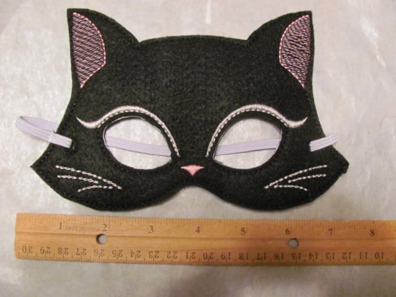 Black Kitty Cat Party Masks Kitty Cat Photo Prop Black Cat | Etsy