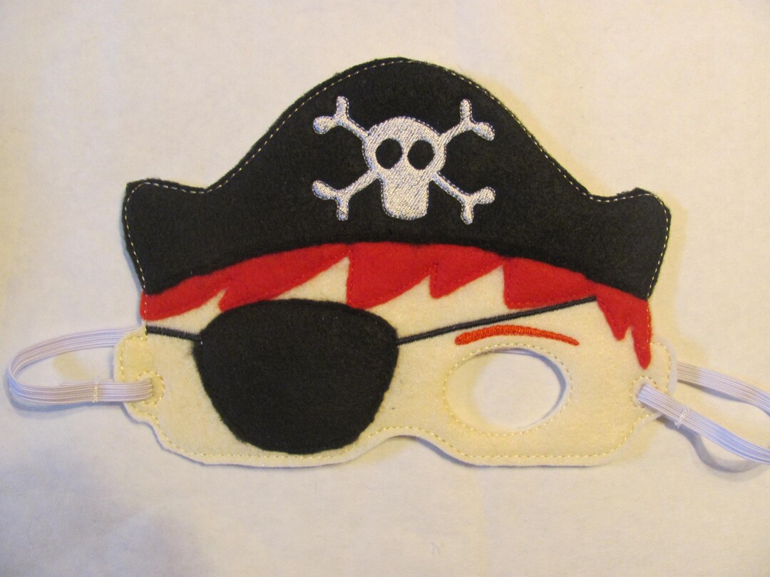 Pirate Felt Party Mask - Pirate Photo Prop - Pirate Party Favor ...