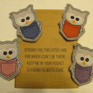 Owl Pocket Hug With Card - Owl Pocket Hug - Owl Hug Card - Owl Gift ...