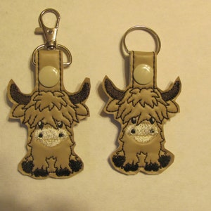 Highland Cow Key Chain - Highland Cow Keyring- Highland Cow Keyfob ...