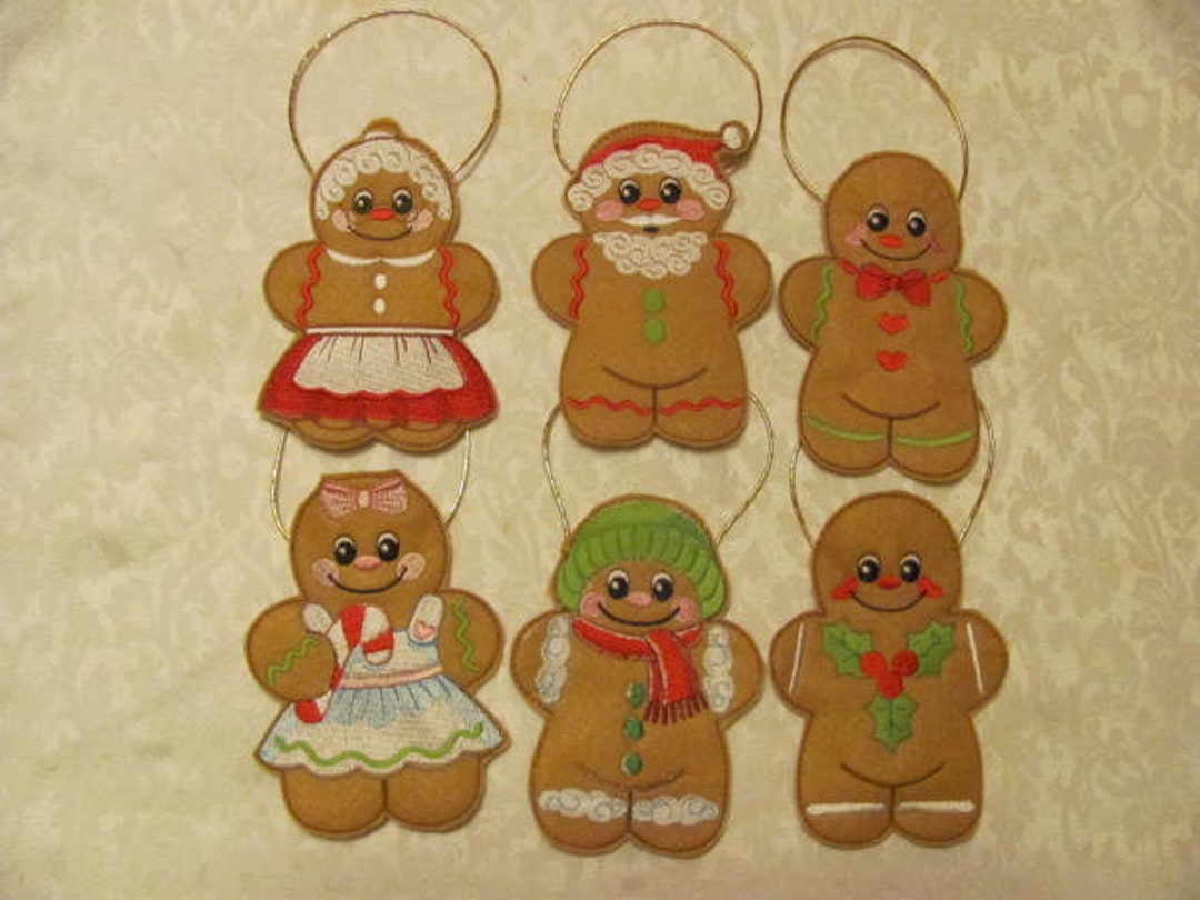 Gingerbread Men Christmas Treat Bags- Set of 6 Gingerbread Man Gift ...