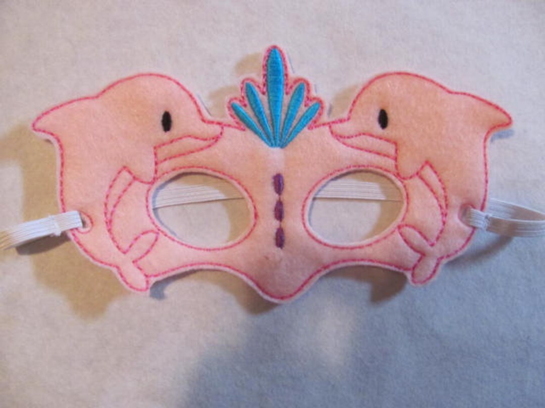 Dolphin Party Masks- Dolphin Photo Prop - Pink Dolphin Felt Mask ...