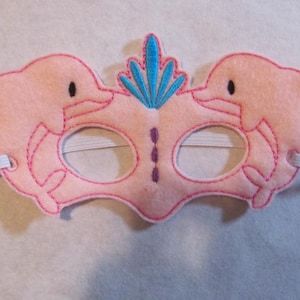 Dolphin Party Masks- Dolphin Photo Prop - Pink Dolphin Felt Mask ...