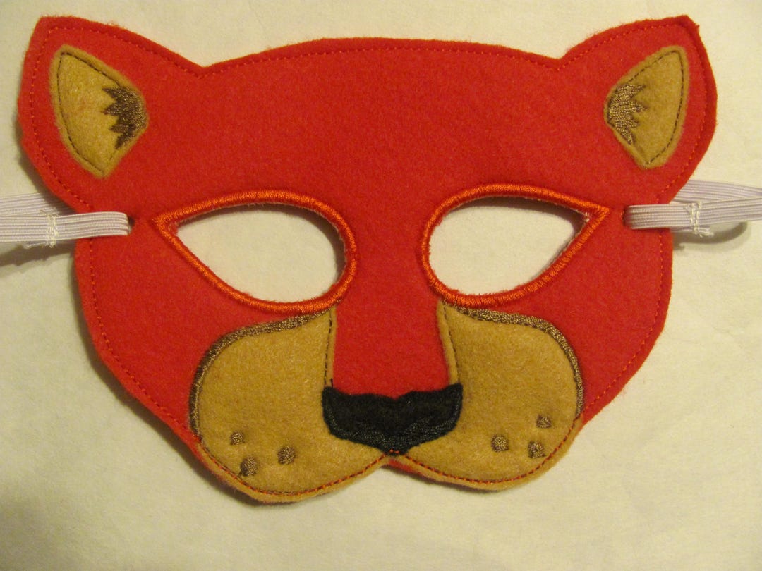 Panther Felt Party Mask - Red Panther Photo Prop - Panther Party Favor ...