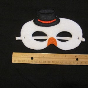 Snowman Felt Party Mask - Snowman Photo Prop - Snowman Party Favor ...