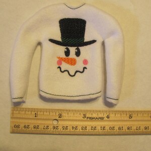 Elf Sweater - Elf Shirt - Snowman Face Elf Sweater - Doll Sweater ...