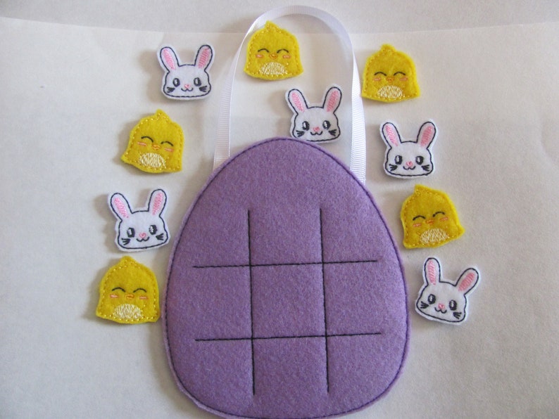 Tic Tac Toe Game Easter Tic Tac Toe Take Along Game | Etsy