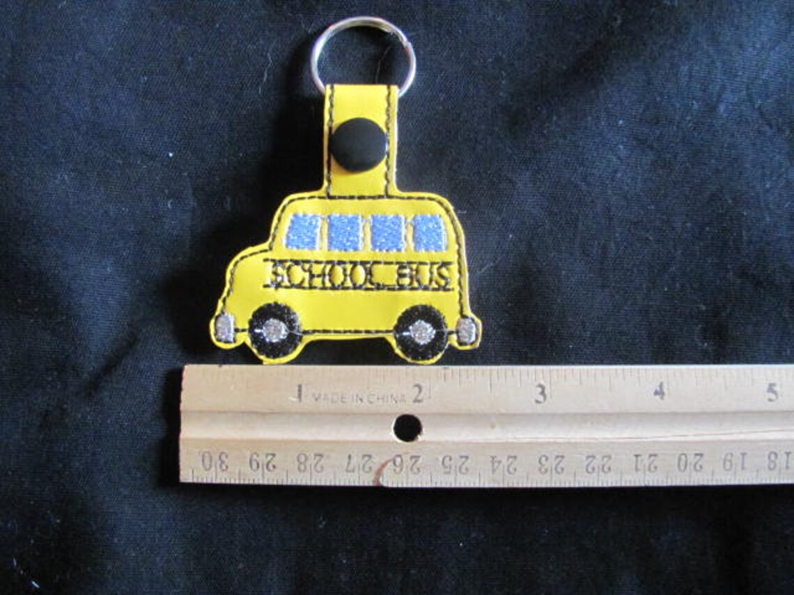 School Bus Key Fob Bus Key Fob School Bus Bag Tag School | Etsy