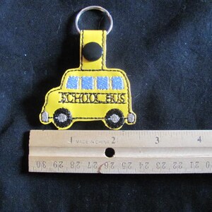 School Bus Key Fob - Bus Key Fob - School Bus Bag Tag - School Bus Key ...