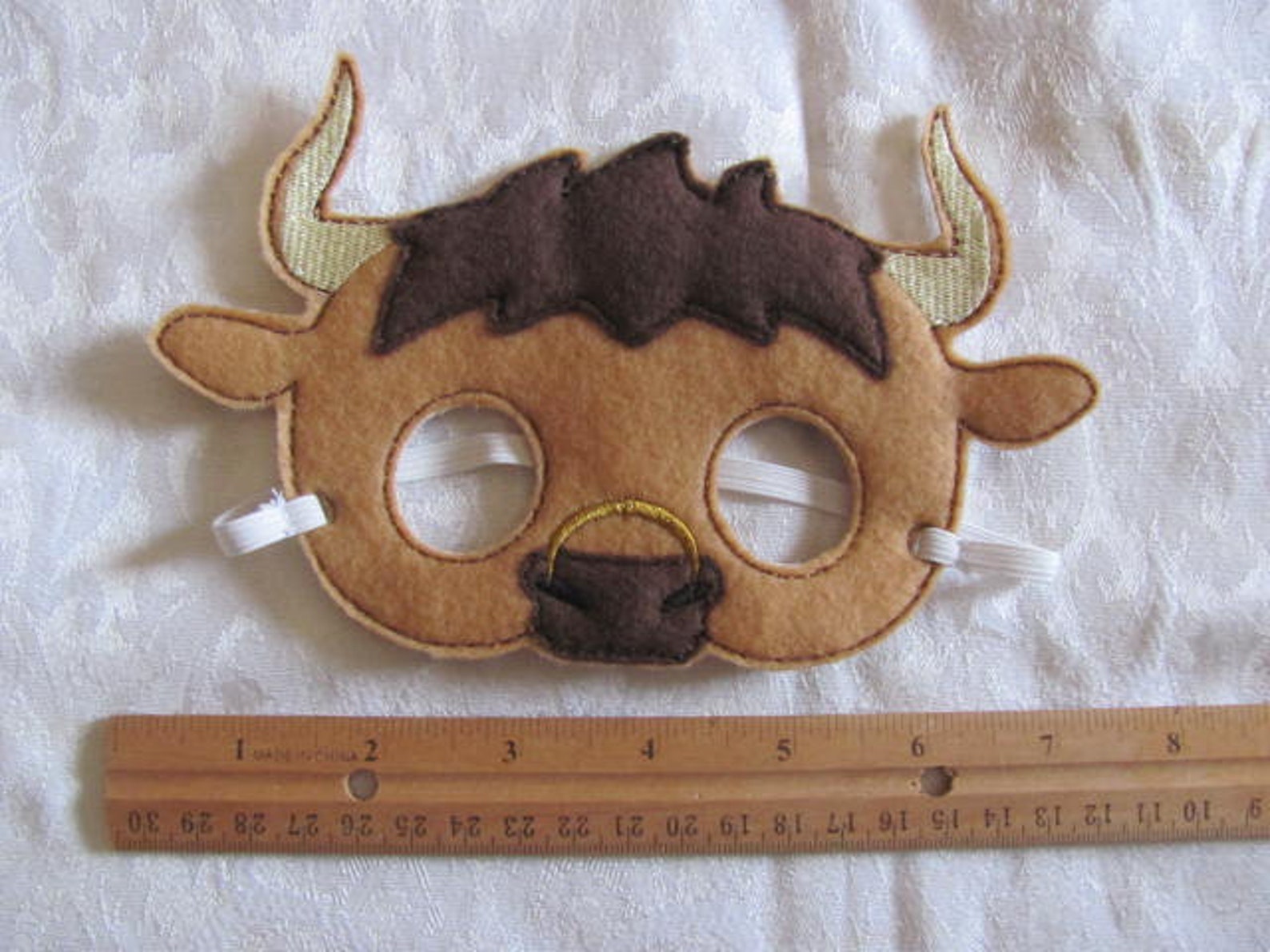 Bull Felt Party Mask 2 Sizes Bull Photo Prop Bull Party Favor Bull ...