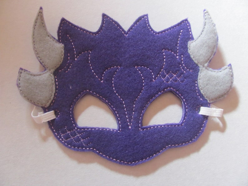Dragon Party Masks Purple Dragon Photo Prop Dragon Felt Mask - Etsy