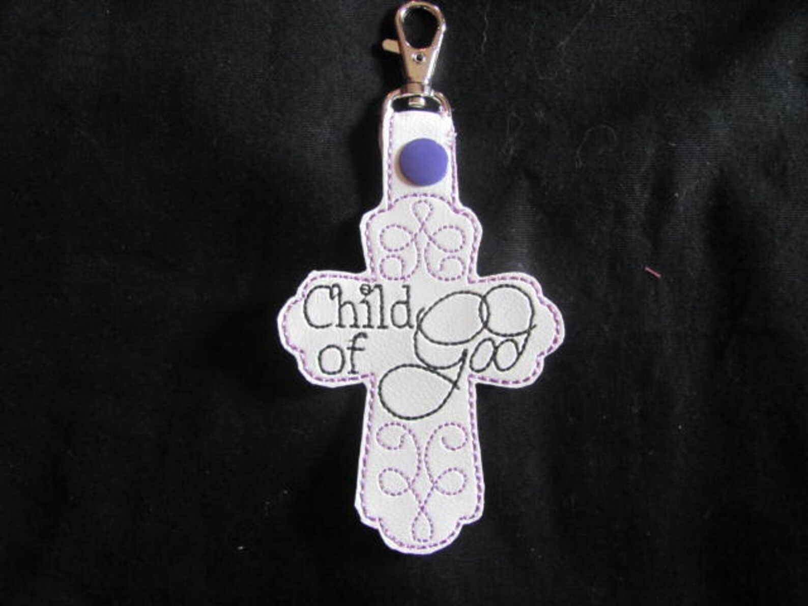 Cross Key Fob Child of God Key Fob Religious Key Fob Cross Bag Tag ...
