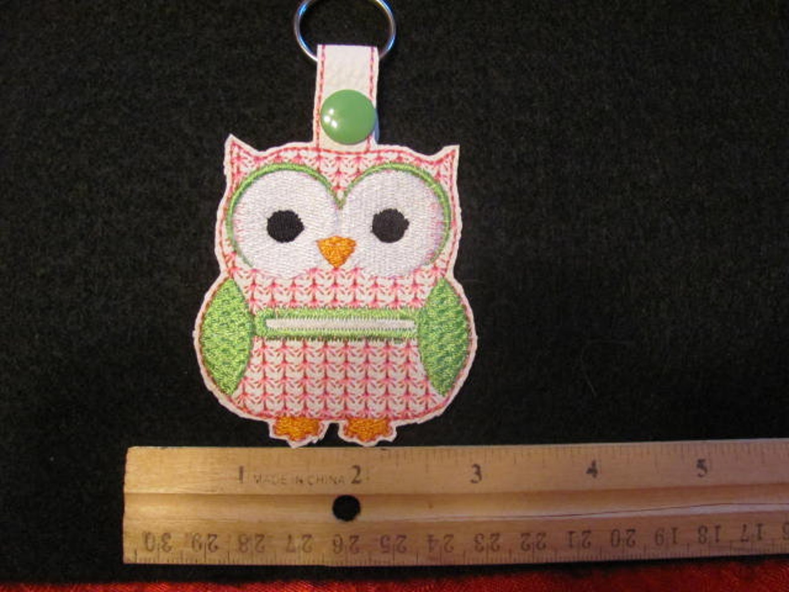Quarter Key Chain,pink and Green Owl Keychain, Quarter Holder ...