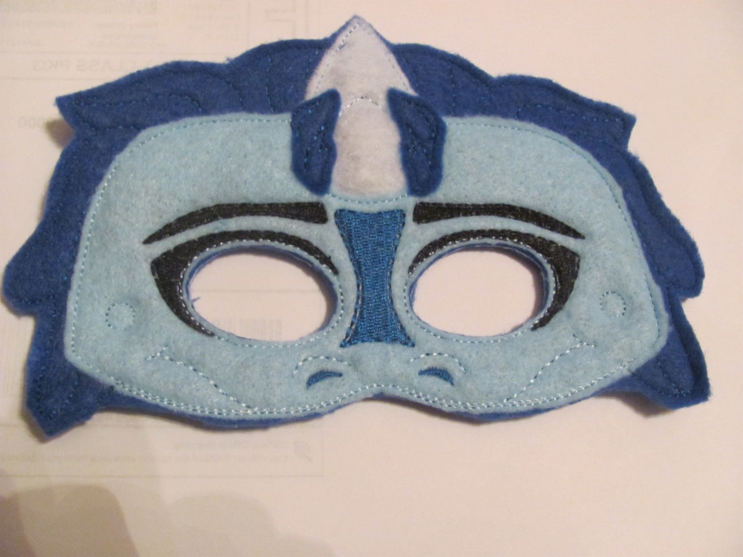 Happy Dragon Party Masks - Blue Dragon Photo Prop - Dragon Felt Mask ...