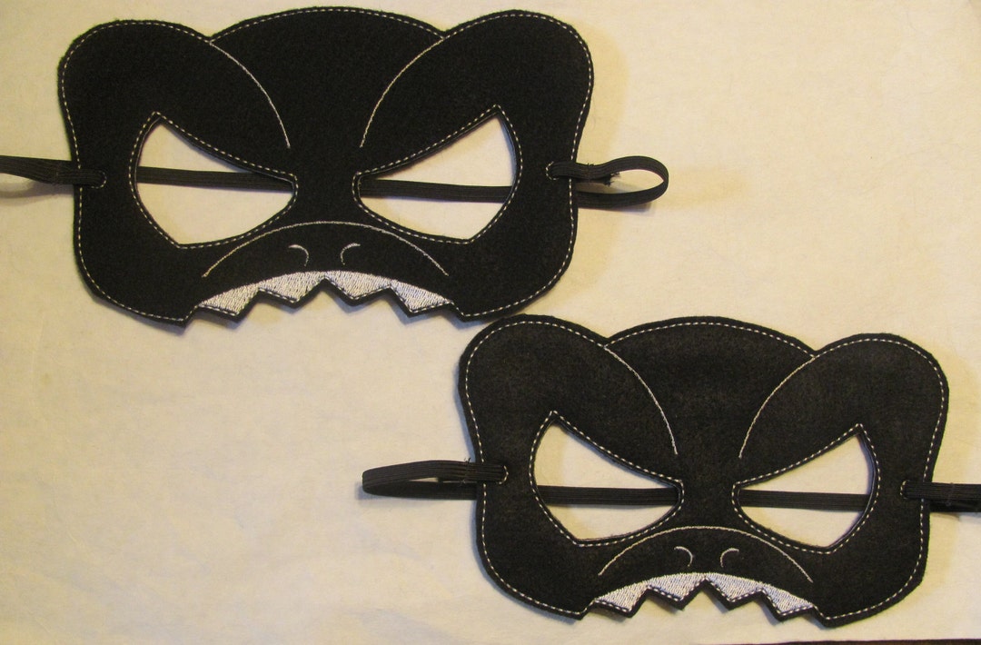 T-rex in Black Party Masks- Dinosaur Photo Prop - 2 Sizes - Felt Mask ...