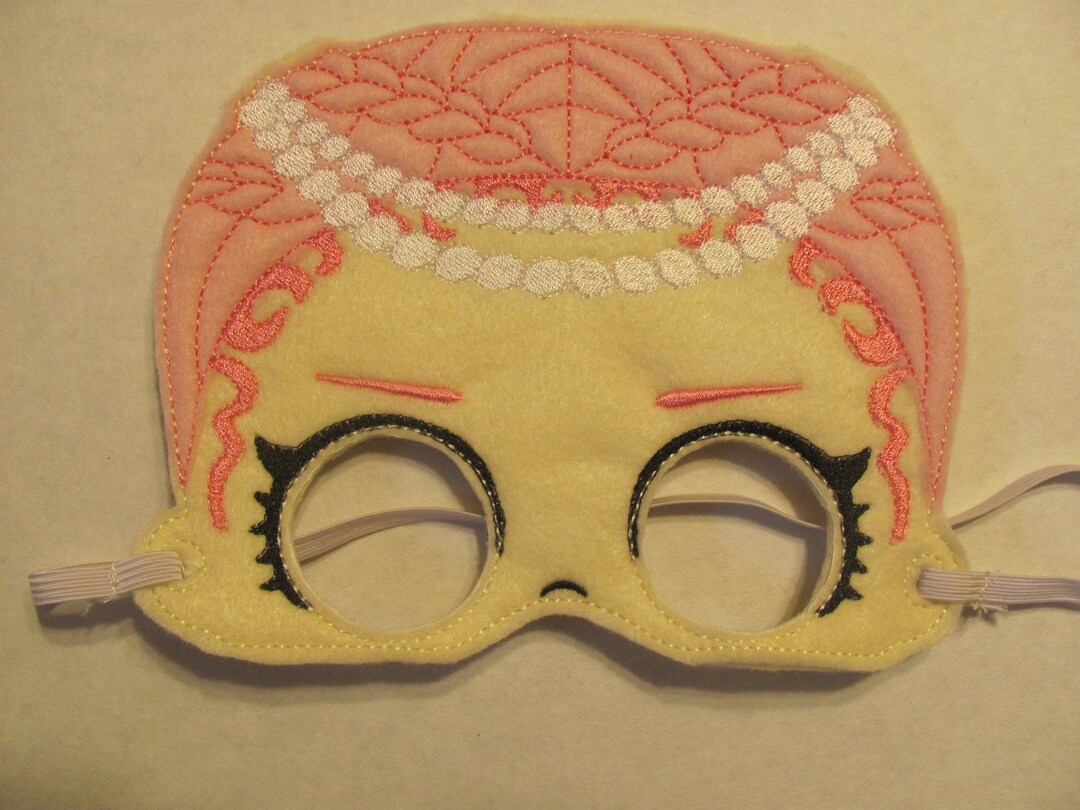 Mermaid Princess Party Mask -pink Hair Mermaid Photo Prop - Mermaid ...
