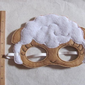 Lamb Party Mask - Sheep Photo Prop - Tan Lamb Party Favor - Girl Sheep ...