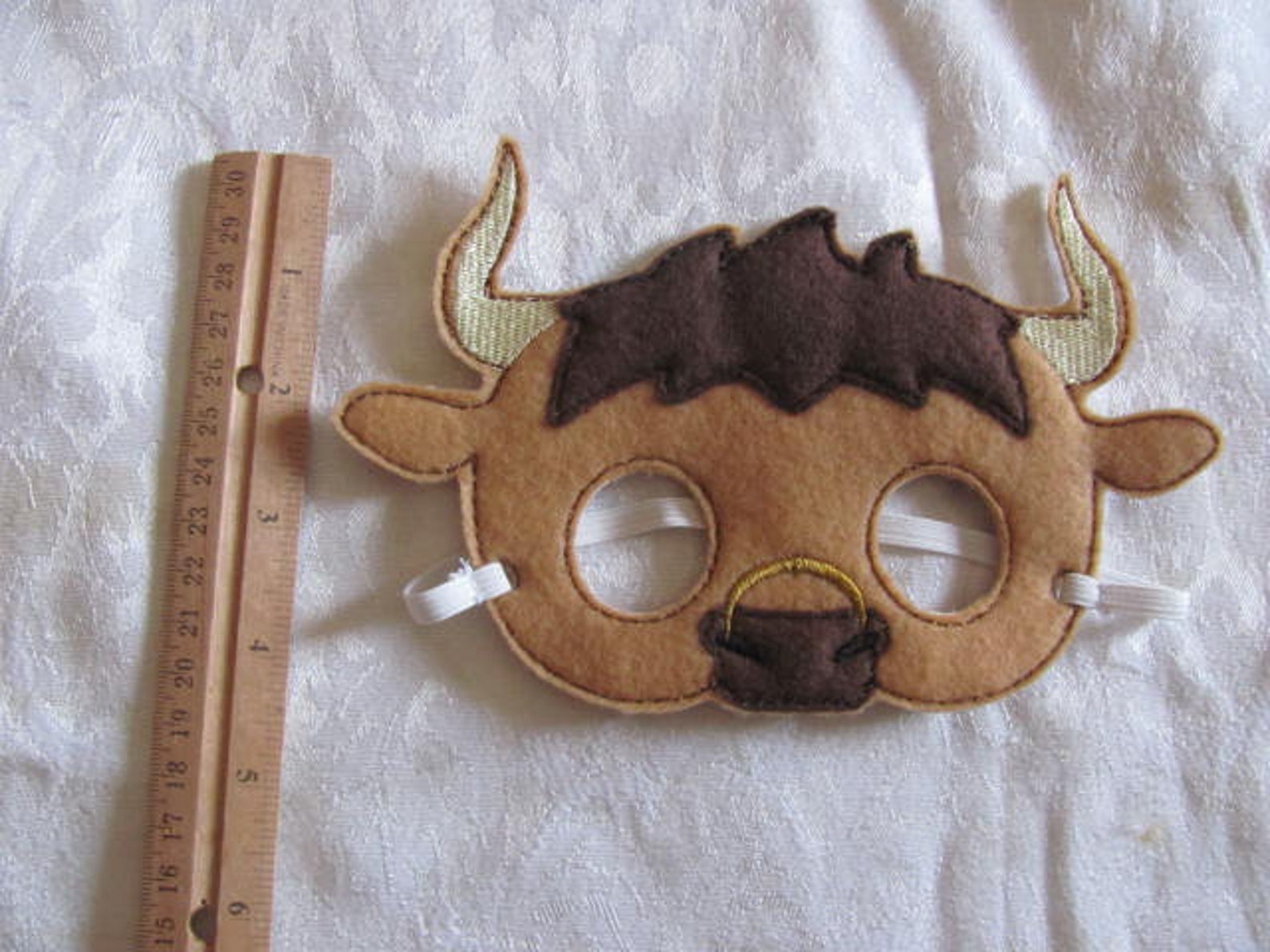 Bull Felt Party Mask 2 Sizes Bull Photo Prop Bull Party Favor Bull ...